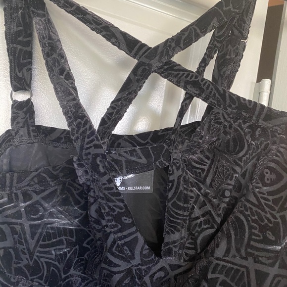 Killstar | Tops | Killstar Burned Velvet Pentagram Bodysuit Size Medium ...